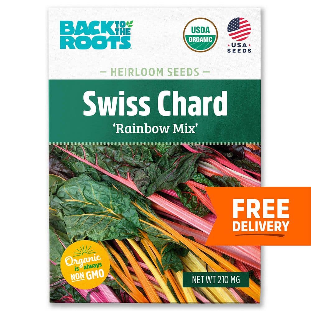 Back to the Roots Organic Swiss Chard Rainbow Mix Heirloom Vegetable ...