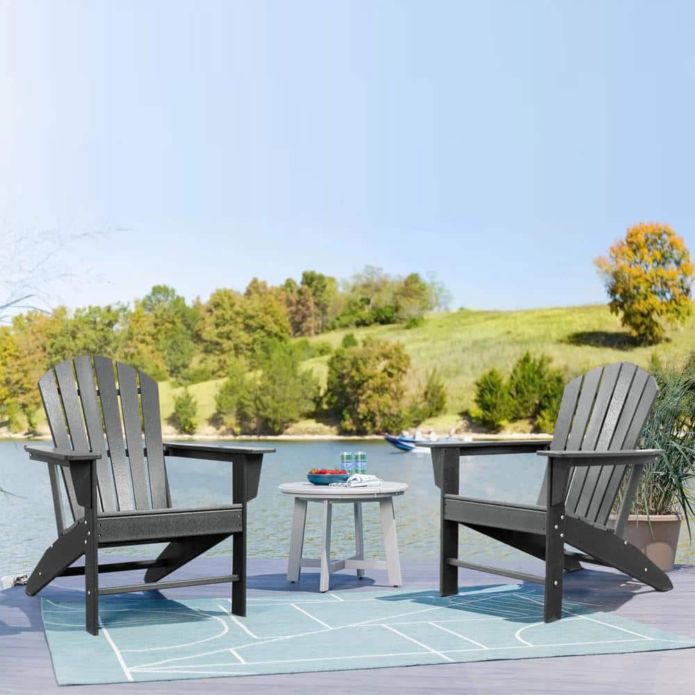 MIRAFIT Classic Gray Composite of Adirondack Chair (Set of 2) RCY ...