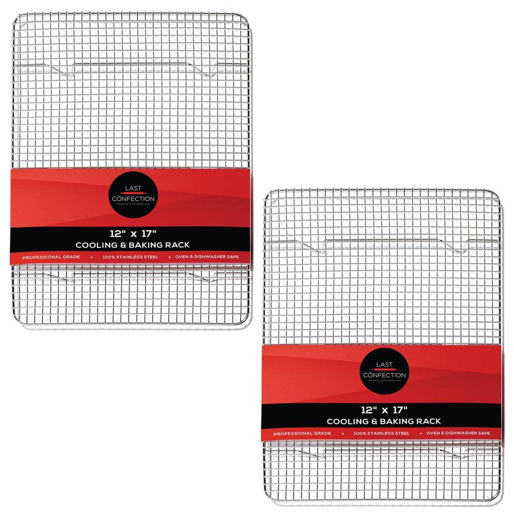 Last Confection Stainless Steel 12 in. x 17 in. Baking and Cooling Rack ...