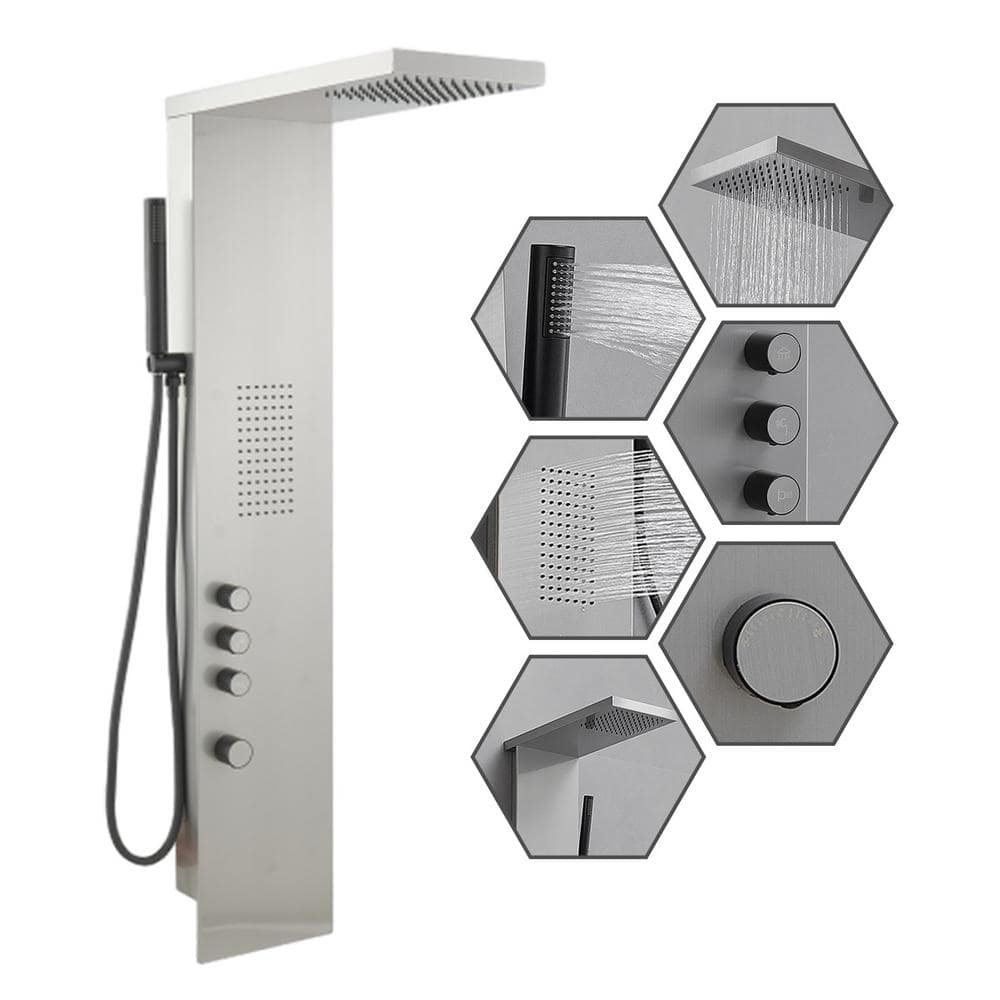 Bwe 1 Jet Rainfall Shower Tower Shower Panel System With Rainfall