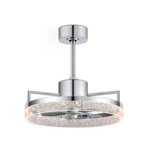 Sky Hog Windara 20 in. Integrated LED Indoor Satin Nickel Ceiling Fan ...