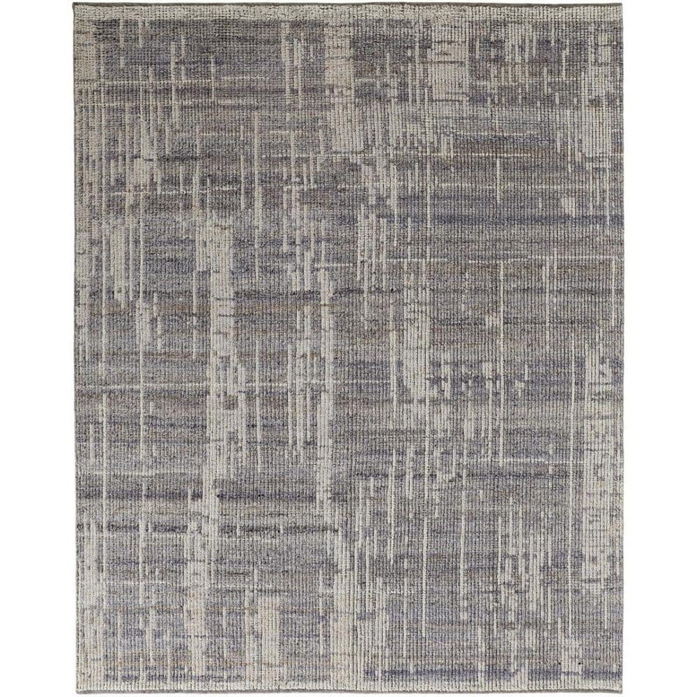 HomeRoots 6 ft. x 9 ft. Gray, Ivory Abstract Area Rug 2000566422 - The ...