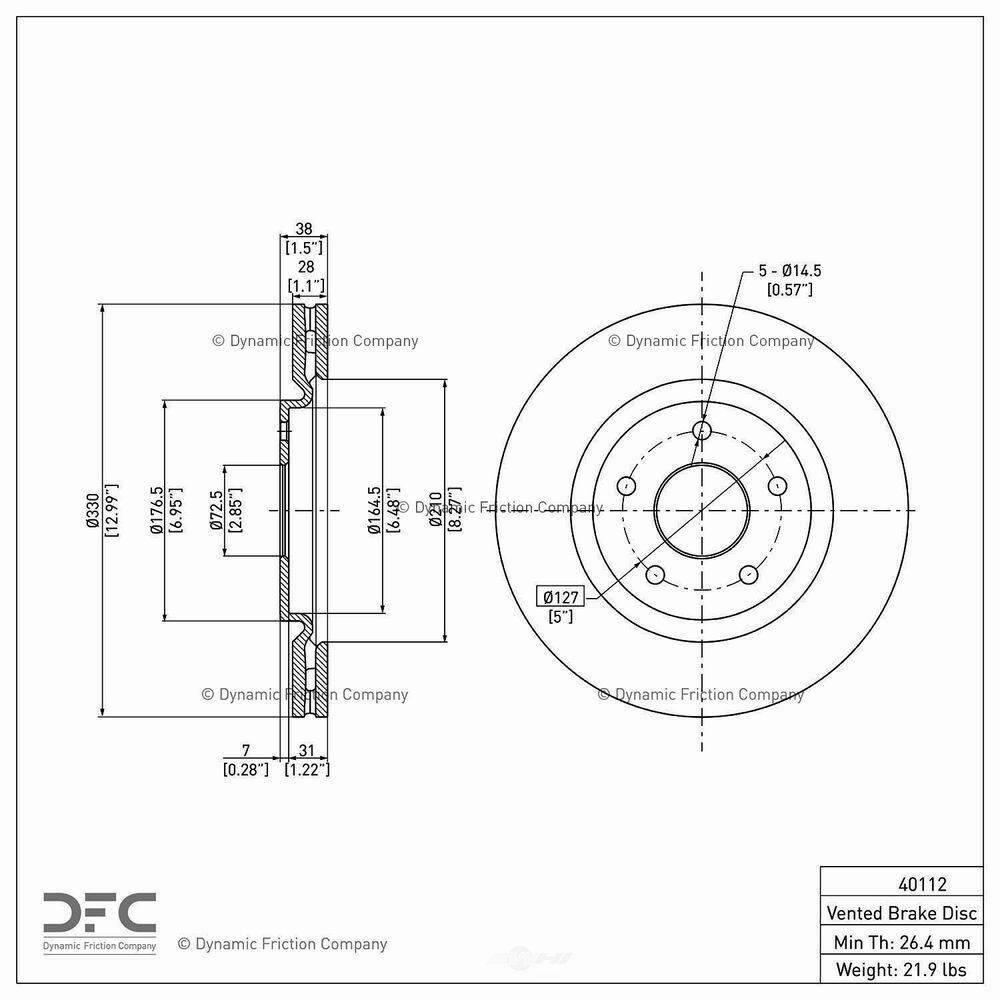 Disc Brake Rotor 600-40112 - The Home Depot