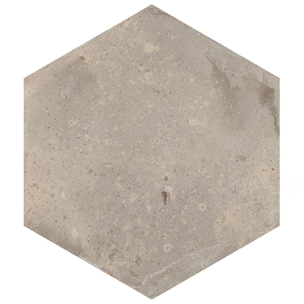 Merola Tile Archai Hex Mellow 9 in. x 11 in. Porcelain Floor and Wall ...