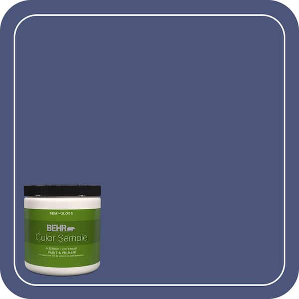 BEHR PREMIUM PLUS 8 oz. #620D-7 Deep Indigo Semi-Gloss Interior ...