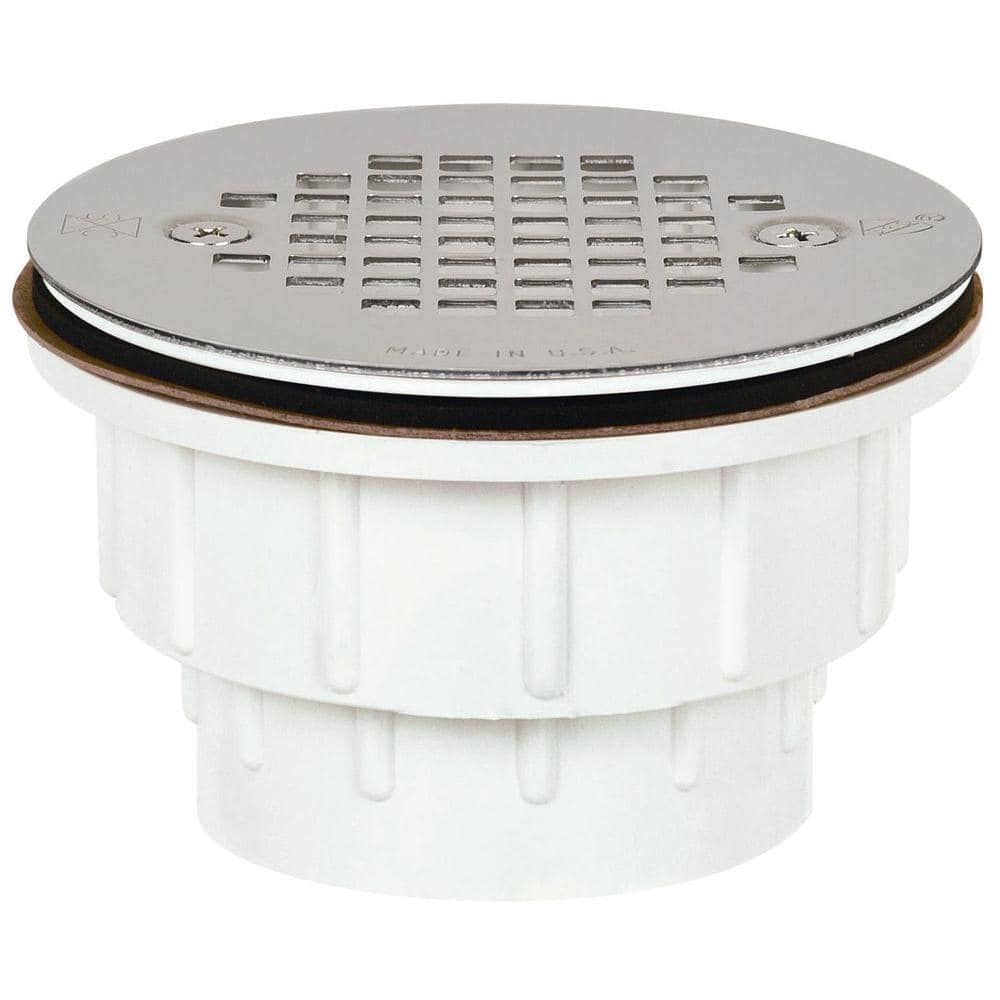 Sioux Chief 2 in. PVC Shower Drain with Strainer 825-2PPK - The Home Depot