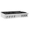 ZLINE Kitchen and Bath 48 in. 7 Burner Front Control Gas Cooktop with ...