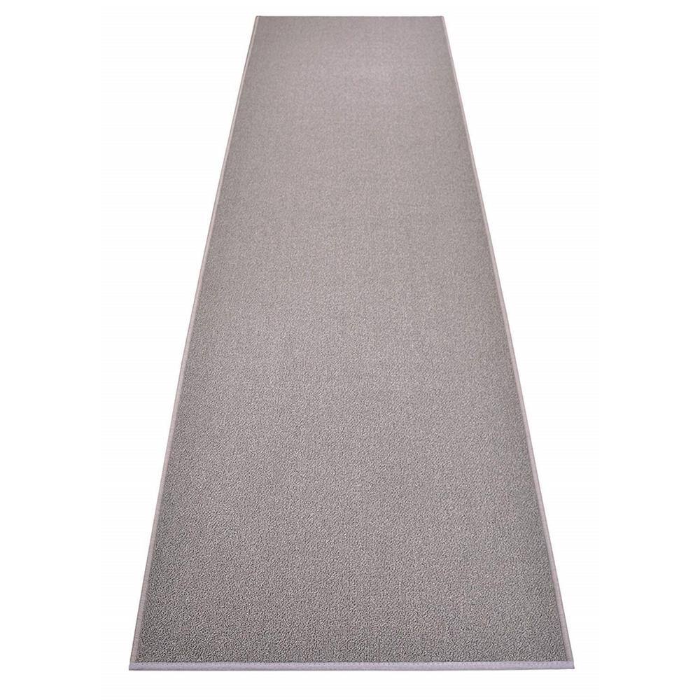 RugStylesOnline Rubber Collection Solid Grey 32 in. Width x Your Choice ...