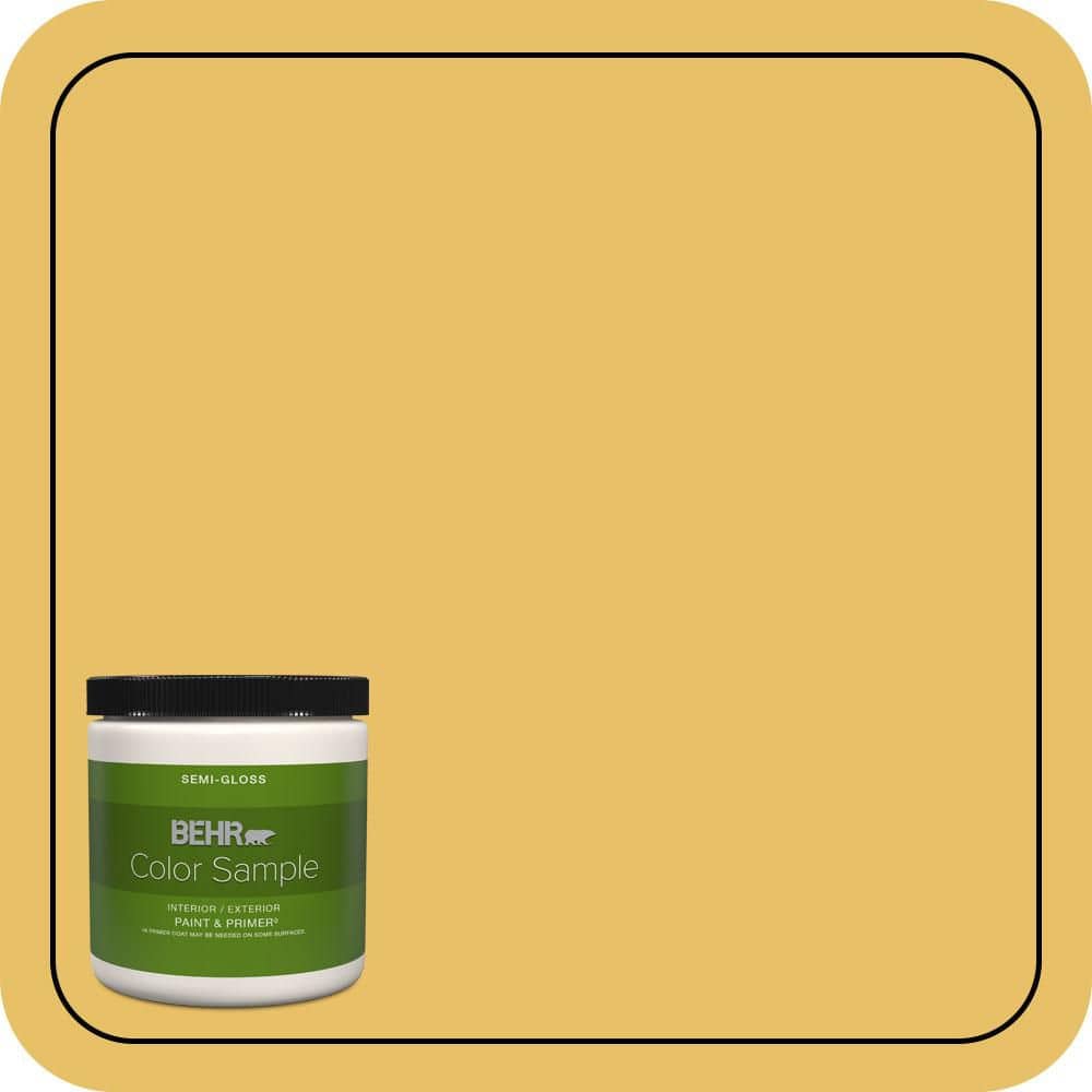 BEHR PREMIUM PLUS 8 oz. #360D-5 Golden Chalice Semi-Gloss Interior ...