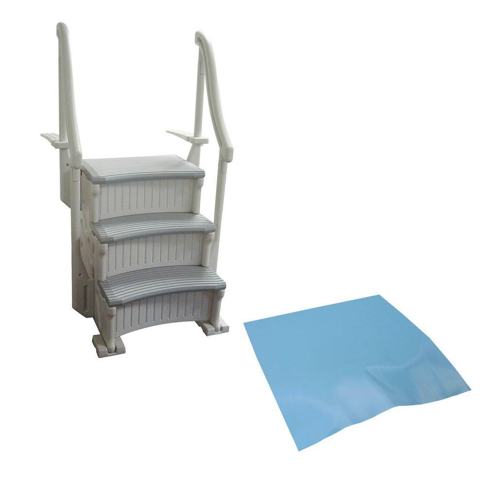 Confer A Frame 3-Step Plastic Stepladder for in Ground Pool CCXIG ...