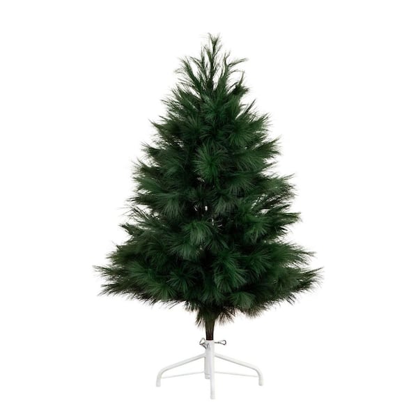 Nearly Natural 4 ft. Snowman Artificial Christmas Tree with 234 ...