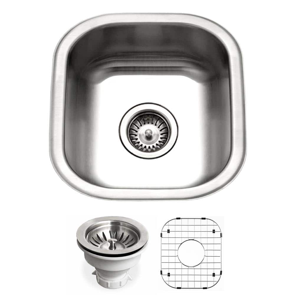 HOUZER Houzer Club 17 in. Stainless Steel Undermount 8 in. Deep Single ...