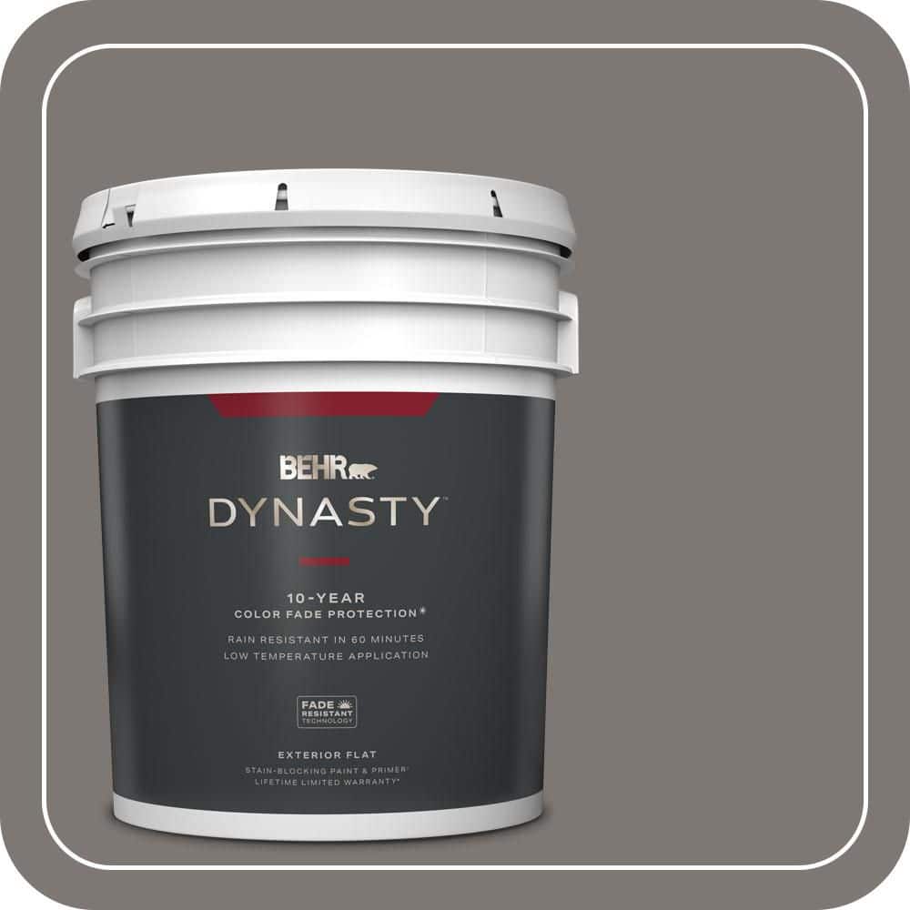 BEHR DYNASTY 5 gal. #790F-5 Amazon Stone Flat Exterior Stain-Blocking ...