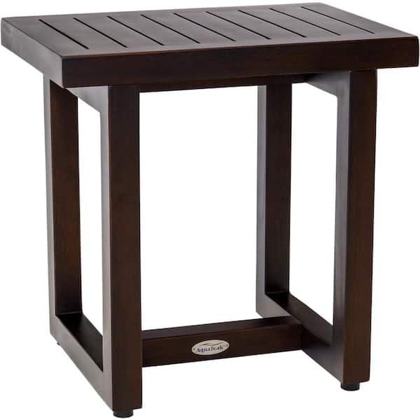 AquaTeak 18 in. x 12 in. x 18 in. Spa Mocha-Shield Freestanding Teak ...