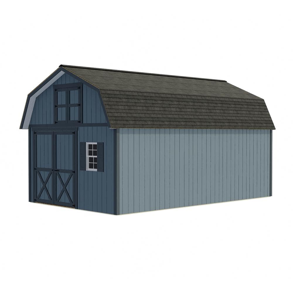 Best Barns Handcrafted Homestead 12 ft. x 16 ft. Wood Barn Kit with ...