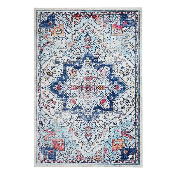 Garvee Multi-Colored 4 ft. x 6 ft. Modern Persian Vintage Medallion ...