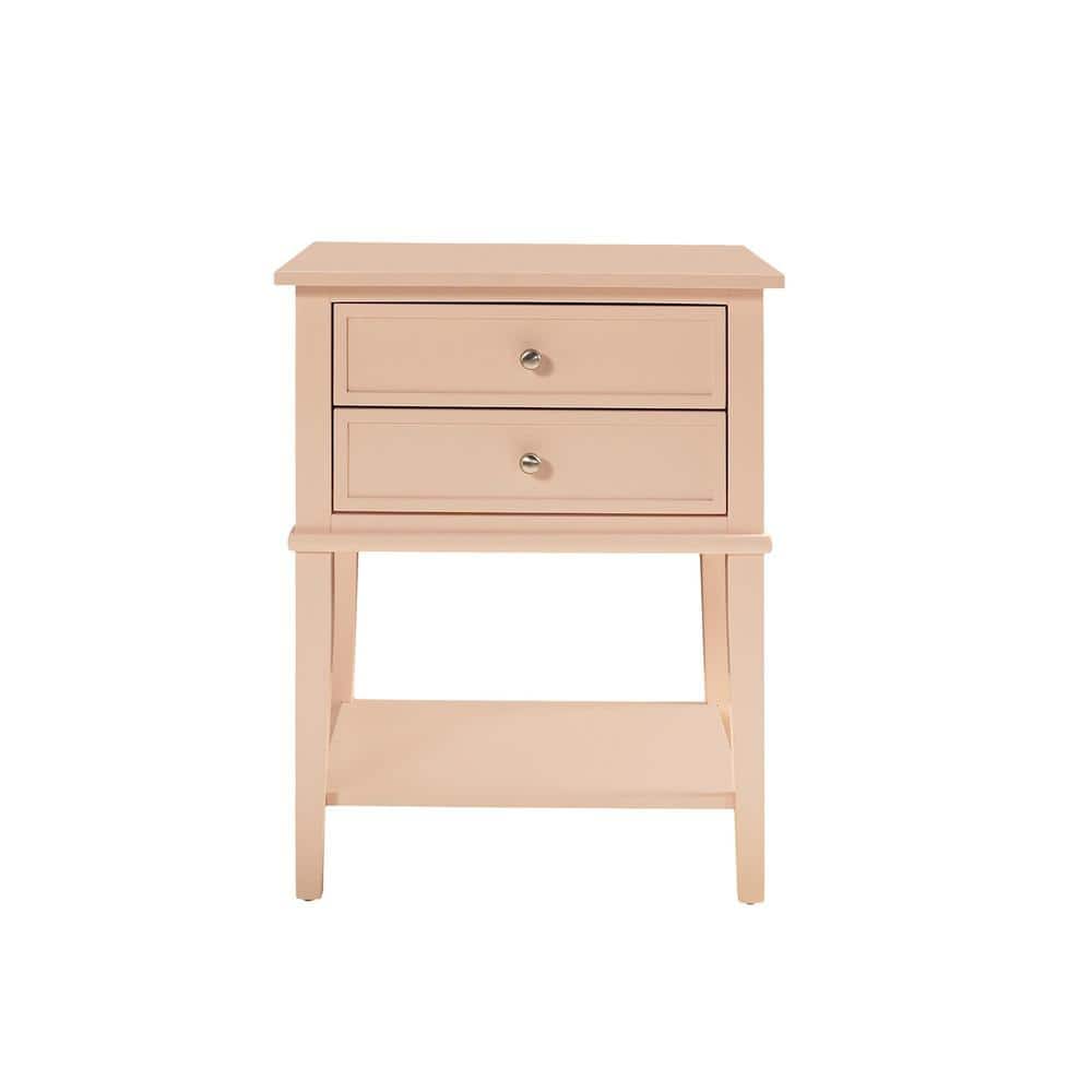 Ameriwood Queensbury Pink Accent Table with 2-Drawers HD20459 - The ...