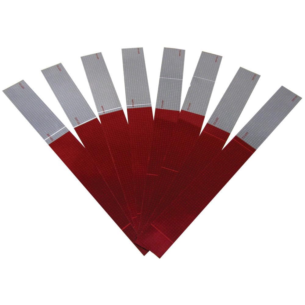 PETERSON Reflective Marking Tape Strip - 2 in. Red/White 8-Strip Kit ...