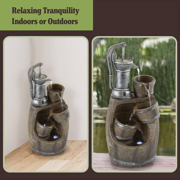 Hand Pump Fountains Back Yard Clean Outdoor Water Fountain: 11 Easy
