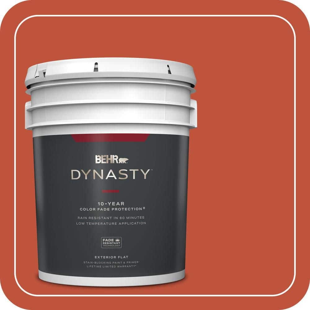 BEHR DYNASTY 5 gal. #S-G-200 Glowing Firelight Flat Exterior Stain ...