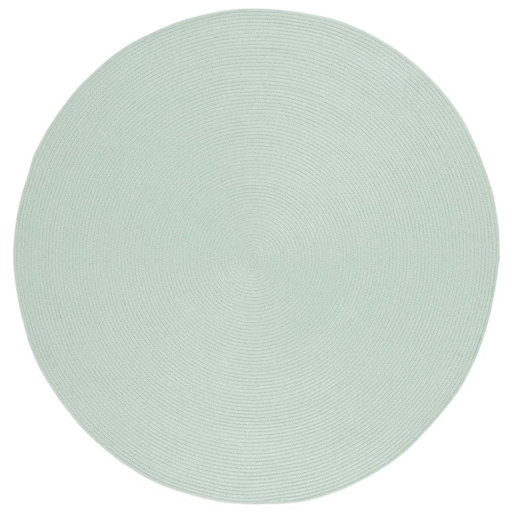 SAFAVIEH Braided Teal 7 ft. x 7 ft. Abstract Round Area Rug BRD402J-7R ...