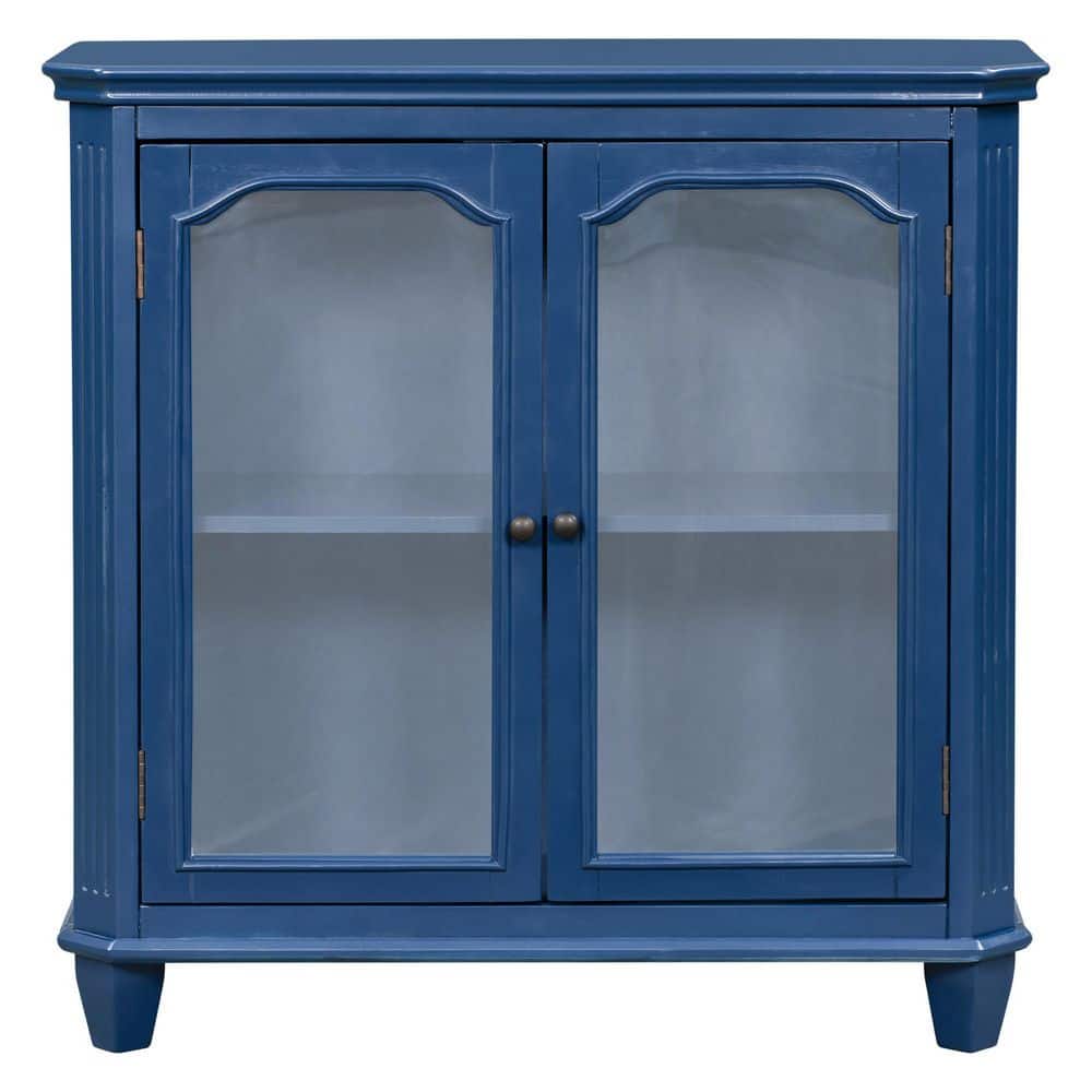 Modern Navy Blue Sideboard with Adjustable Shelves US291405AAV - The ...