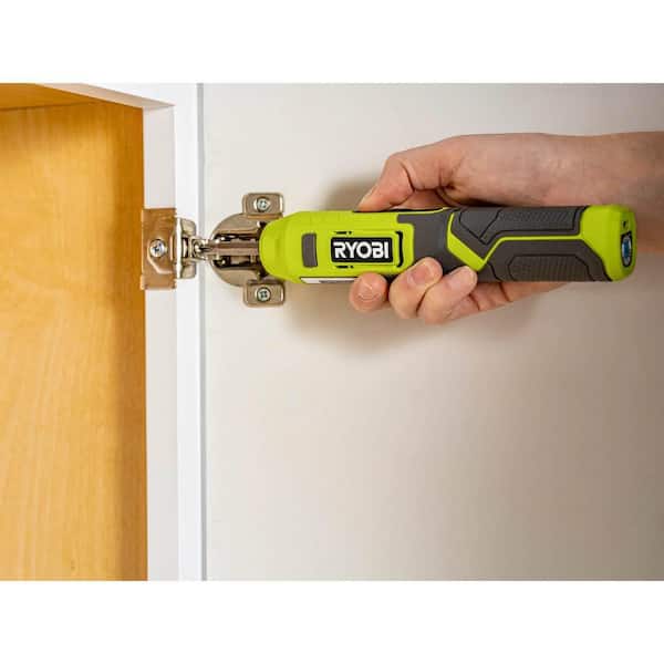 RYOBI 4V Cordless 1/4 in. Screwdriver with Impact Rated Driving Set (40 ...