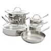 KENMORE ELITE Devon 10-Piece Heavy Gauge Stainless Steel Cookware Set ...