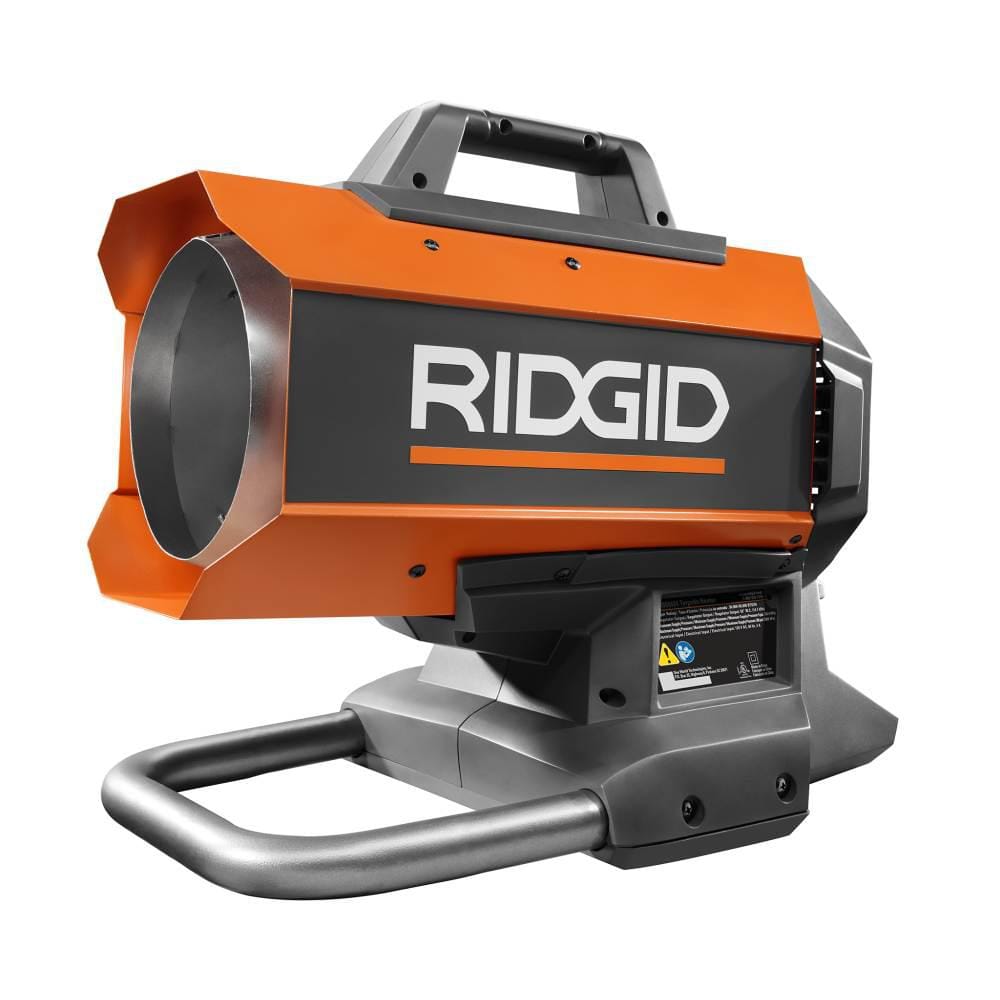 RIDGID 18V 60K BTU Hybrid Forced Air Propane Portable Heater R8604242B ...