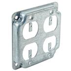 Southwire 4 in. Steel Metallic Square Box Cover Duplex (1-Pack) G1938 ...