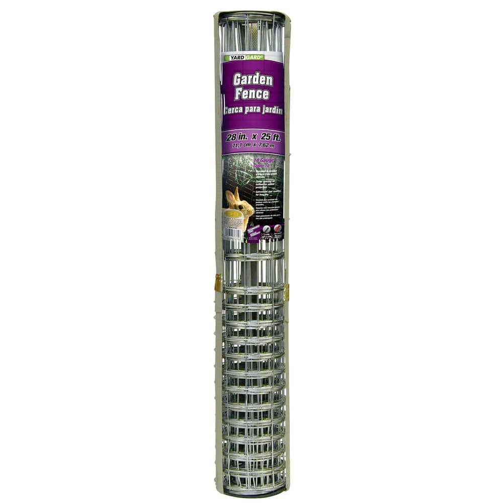YARDGARD 28 in. x 25 ft. 16-Gauge Welded Wire Garden Fence 308374A ...