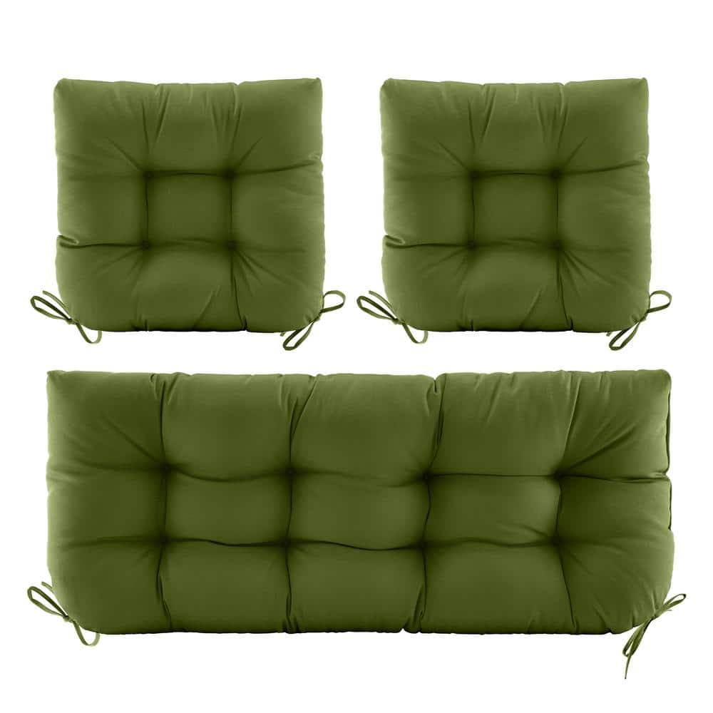 BLISSWALK 3-Piece Outdoor Chair Cushions Loveseat Outdoor Cushions Set ...