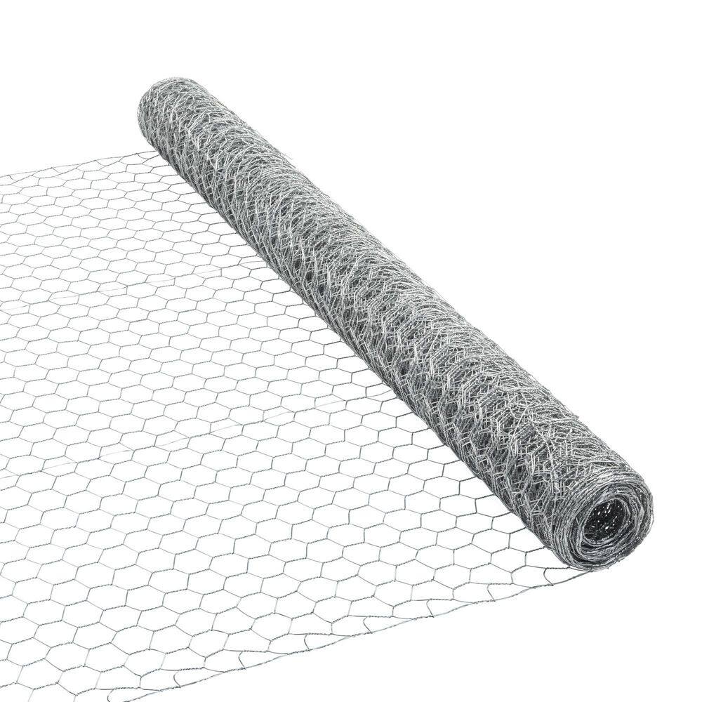 Everbilt 3 ft. x 25 ft. 20-Gauge Galvanized Steel Poultry Netting with ...