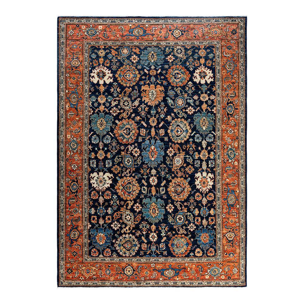 Chloe & Olivia Home Serapi Blue 6 ft. x 9 ft. Tribal Wool Indoor Area ...