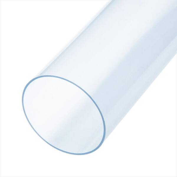 POWERTEC 6 In X 36 In Long Clear Pipe Rigid Plastic Tubing For Dust