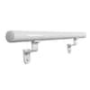 EZ Handrail 8 ft. White Aluminum Round Straight Handrail Kit EZA8KIT-W ...