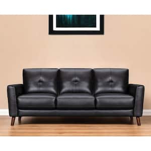 Poly and Bark Toscano 89 in. Square Arm Leather Rectangle Sofa in ...