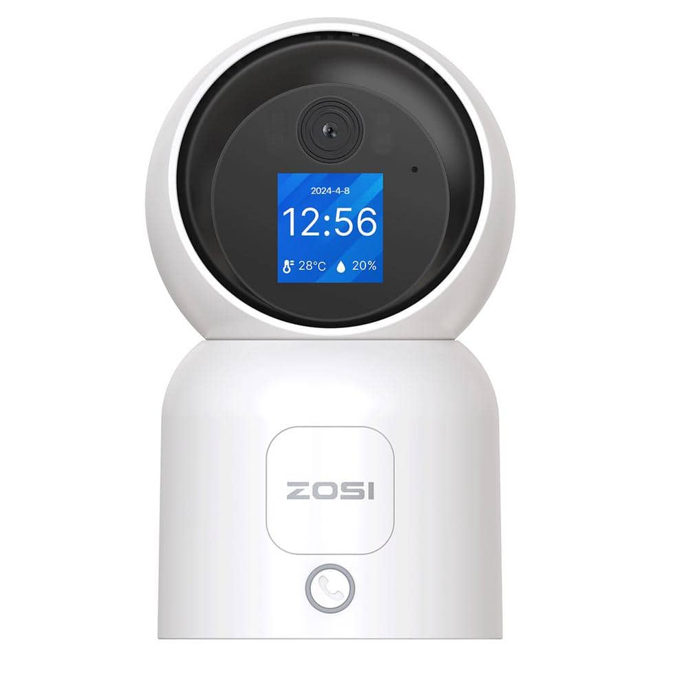 ZOSI Wired 3K 5MP Plug-in Indoor Smart Security Camera, 360 PT Baby/Pet ...