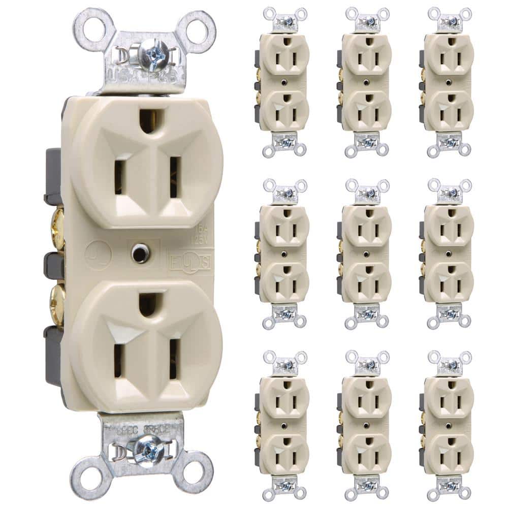 Legrand Pass & Seymour 15 Amp 125-Volt Commercial Grade Backwire Duplex ...