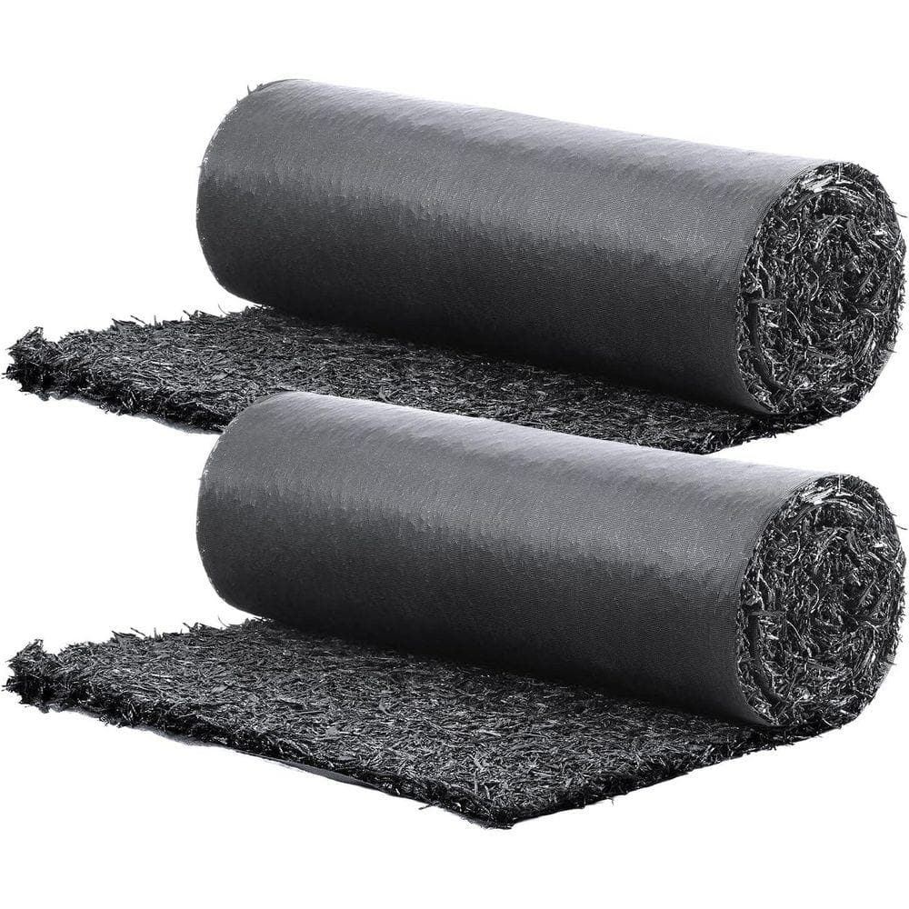 spca 2-Pack Recycled Rubber Mulch Mat Roll,Garden Edging Border for ...
