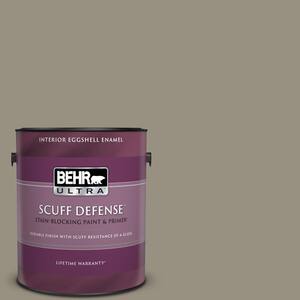 BEHR ULTRA 1 qt. #N320-5 Gray Squirrel Satin Enamel Exterior Paint ...