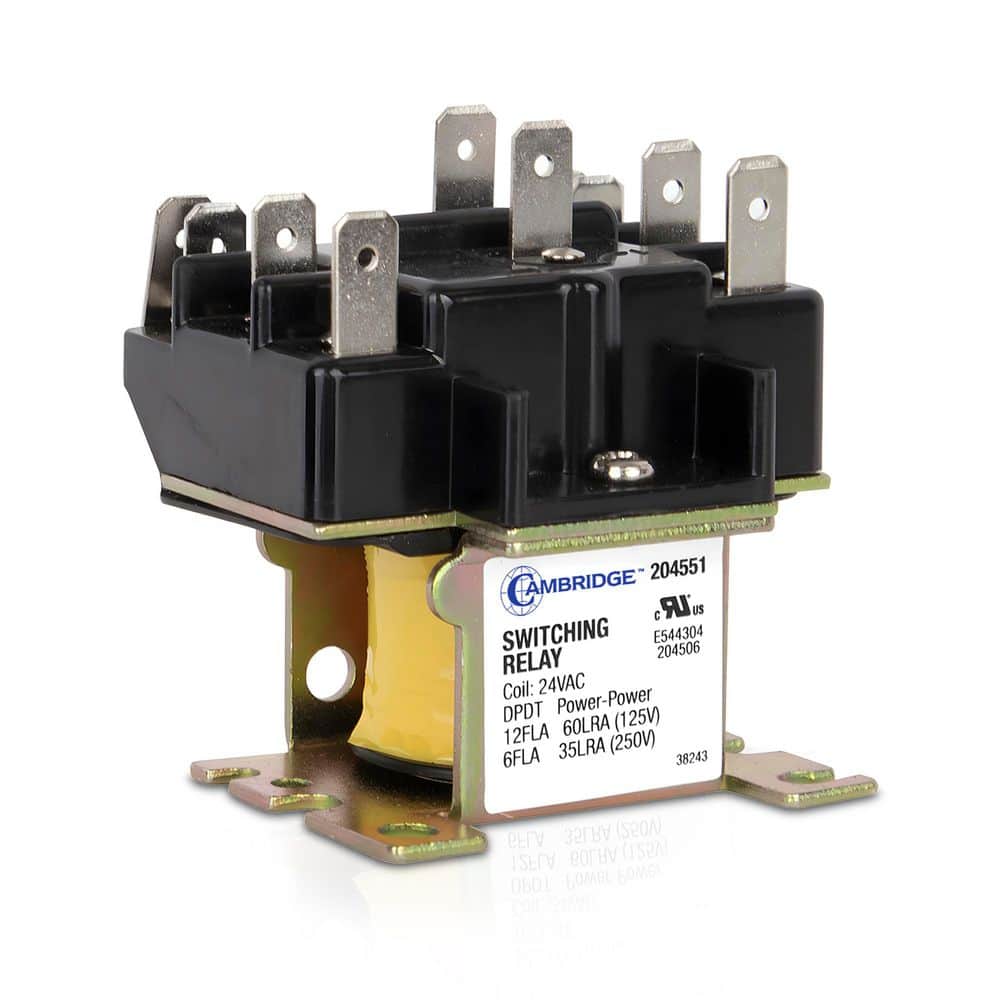 Cambridge Relay Switching 2-Pole 12A 24-Volt Black Metal (1-Pack ...