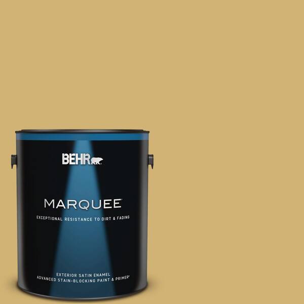 BEHR MARQUEE 1 gal. #M320-5 Dried Chamomile Satin Enamel Exterior Paint ...