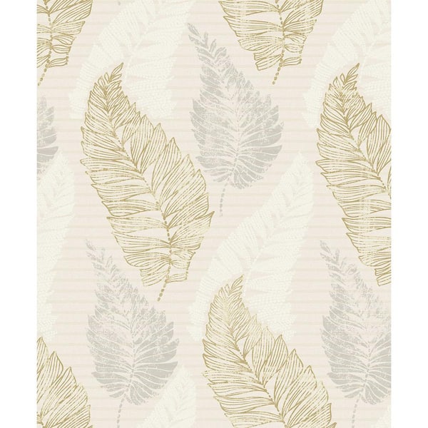 Reviews for Advantage Rosemary Cream Leaf Paper Strippable Wallpaper ...