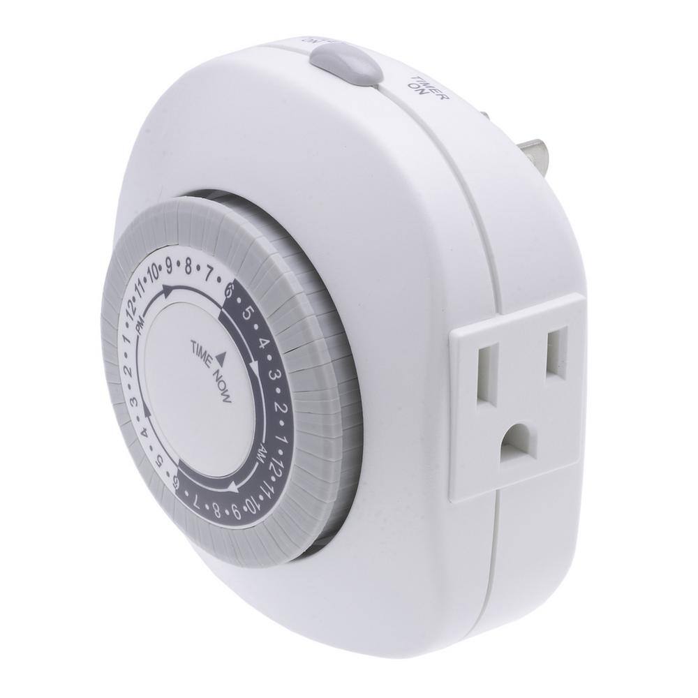 Buy 15 Amp 24-Hour Heavy Duty Mechanical Dial Timer with 2-Grounded ...