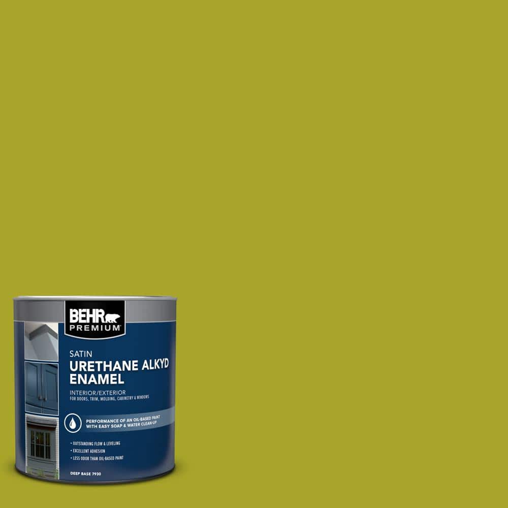 BEHR PREMIUM 1 qt. #P340-7 Venom Satin Enamel Urethane Alkyd Interior ...