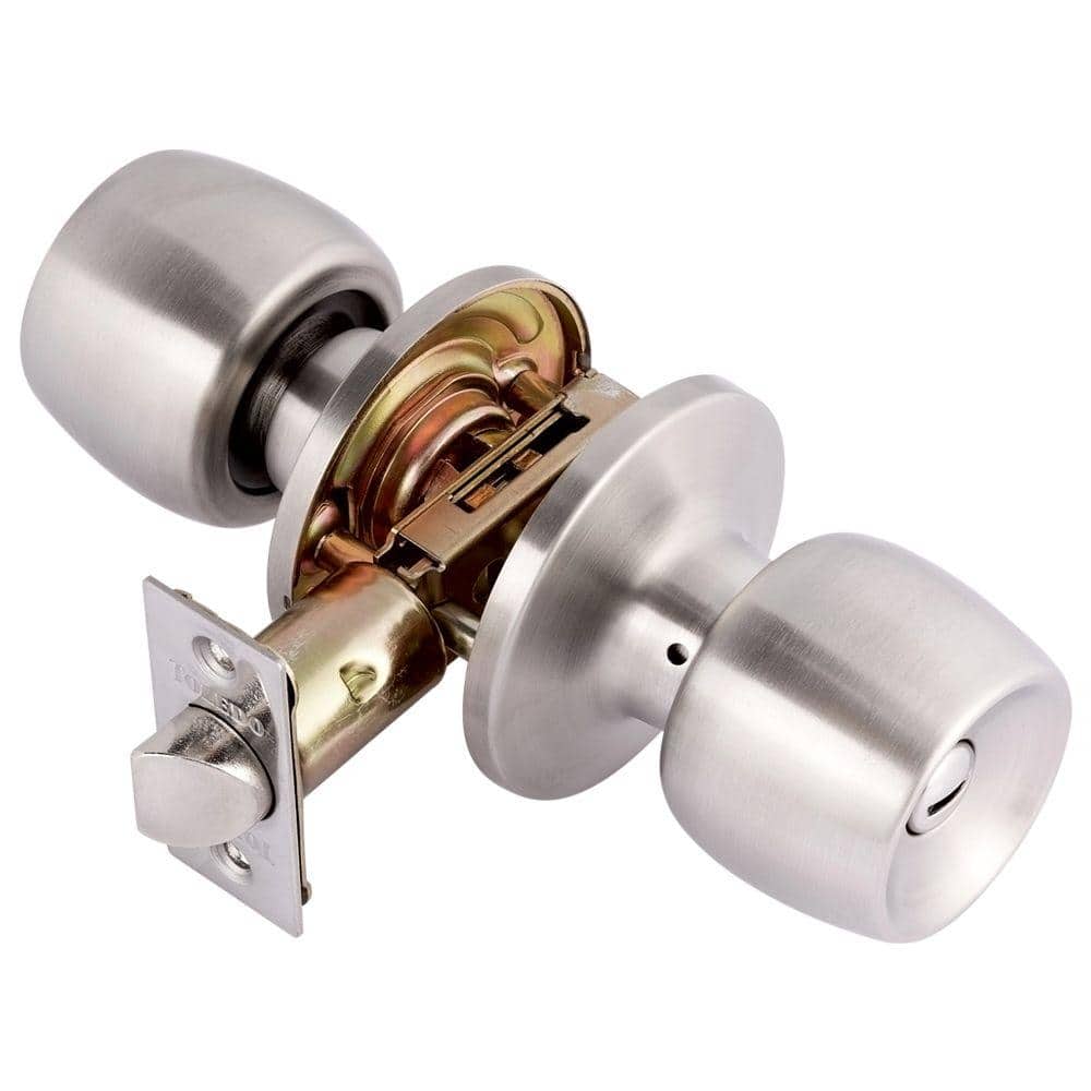 TOLEDO Malaga Satin Stainless Steel Privacy Door Knob Lockset ...