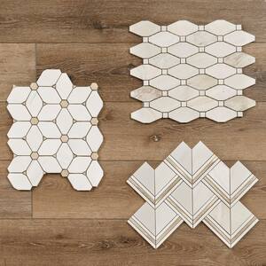 MSI Take Home Tile Sample - Cecily Mosaic 4 in. x 4 in. Mixed Floor and ...