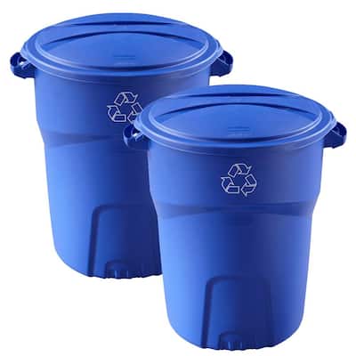 Rubbermaid Roughneck 32 Gal. Outdoor Recycling Bin-1792641 - The Home Depot