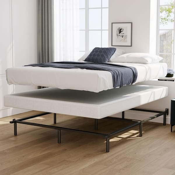 HOMZENE 7 in. H King Box Spring, Heavy-Duty Metal Structure HOMZENE 7 in. H King Box Spring, Heavy-Duty Metal Structure